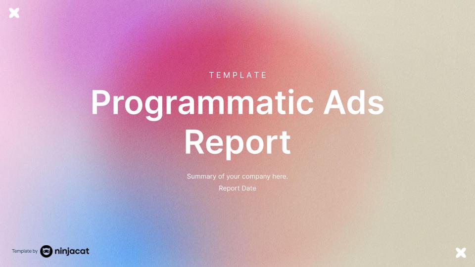 Programmatic Ads Report Template